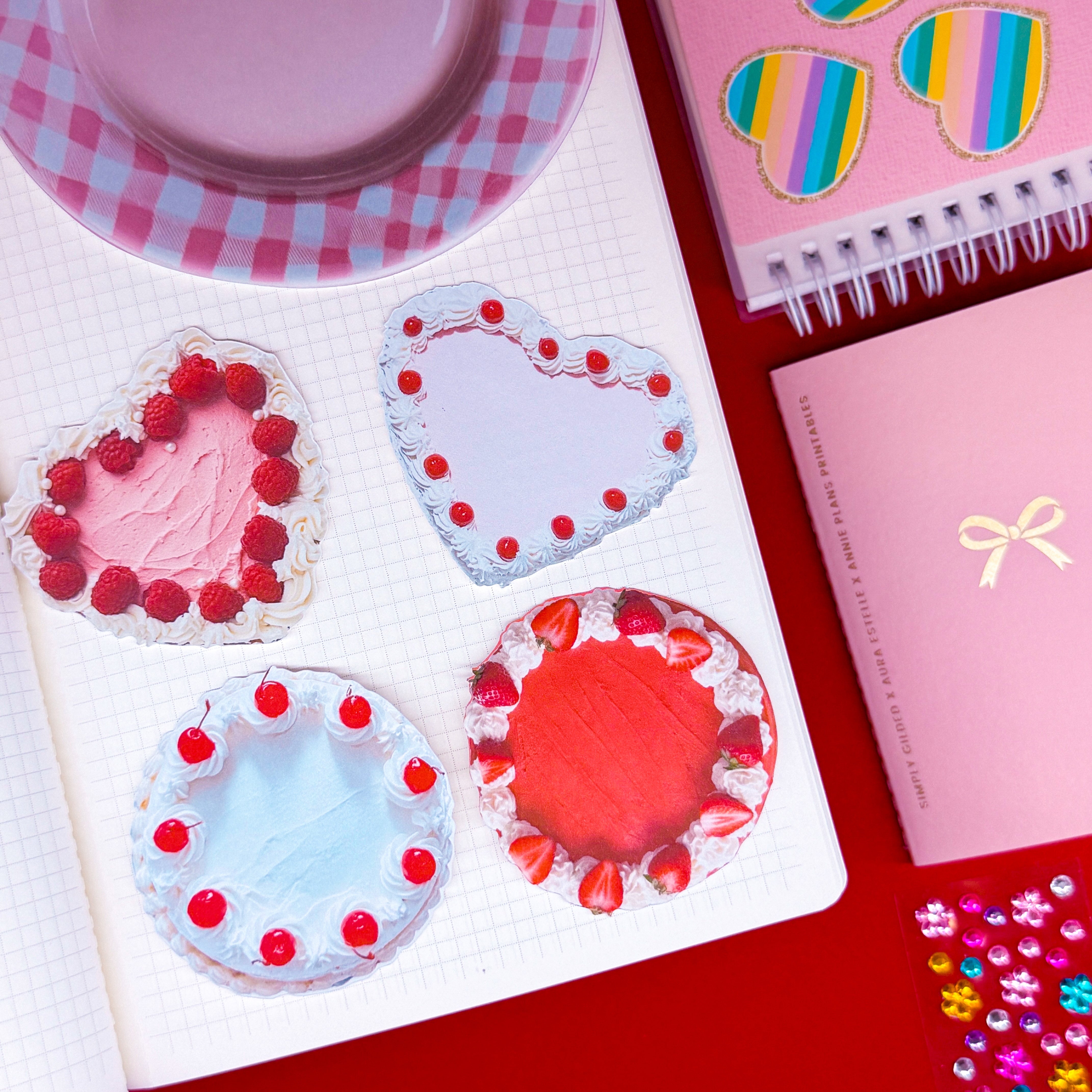 Journaling Paper Sticker - Fancy Cakes Sticker SET – NoWhiteSpaceStickers