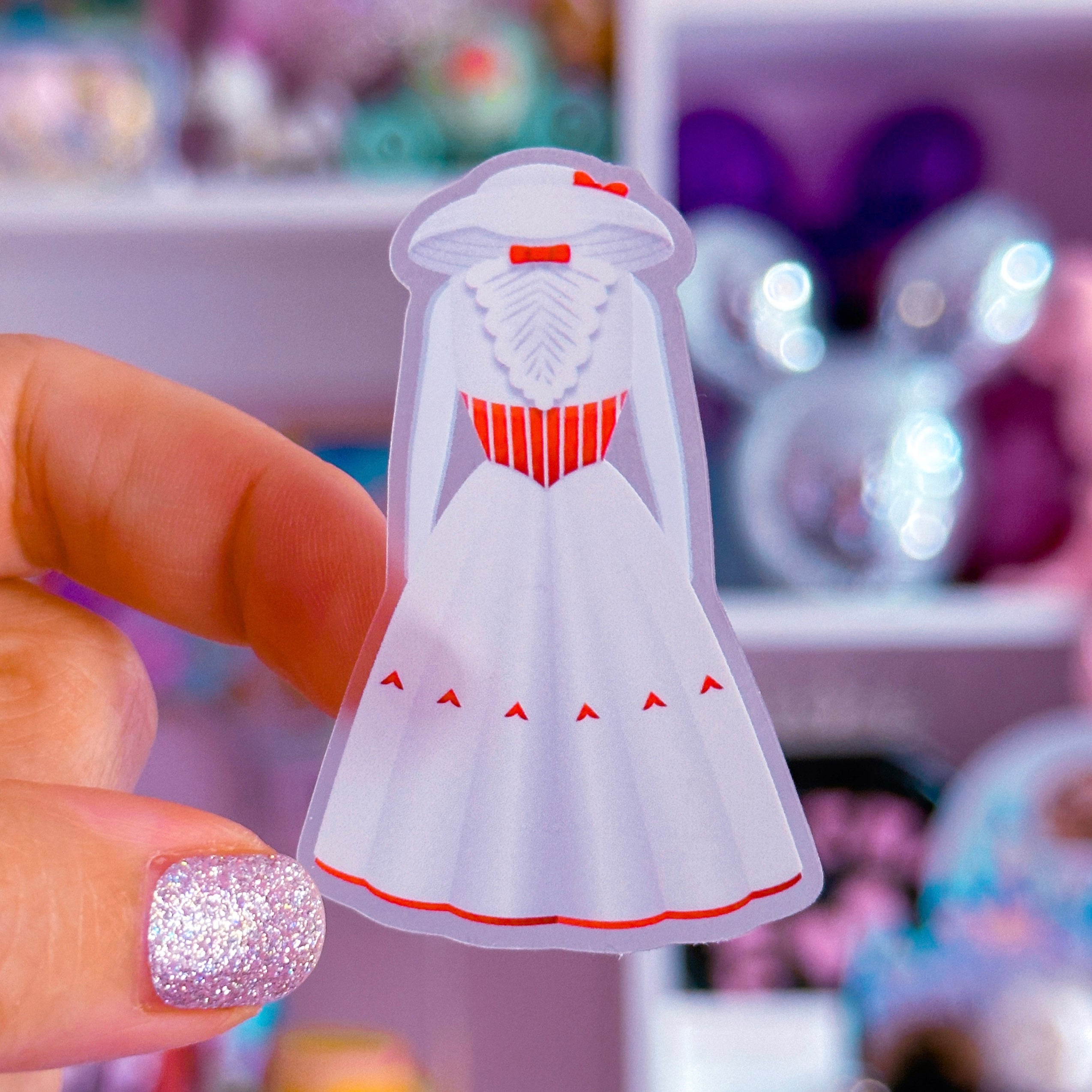 Waterproof Sticker - (Mary Poppins) Dress – NoWhiteSpaceStickers