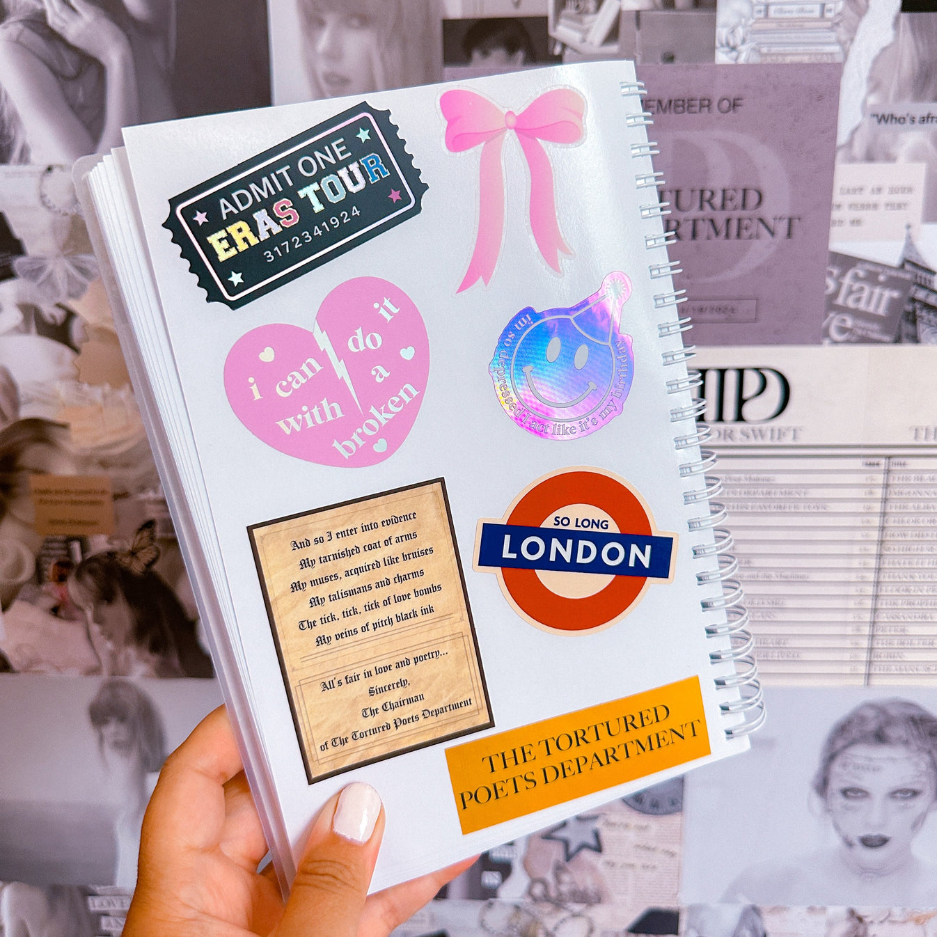 Waterproof Sticker - TTPD Manuscript – NoWhiteSpaceStickers