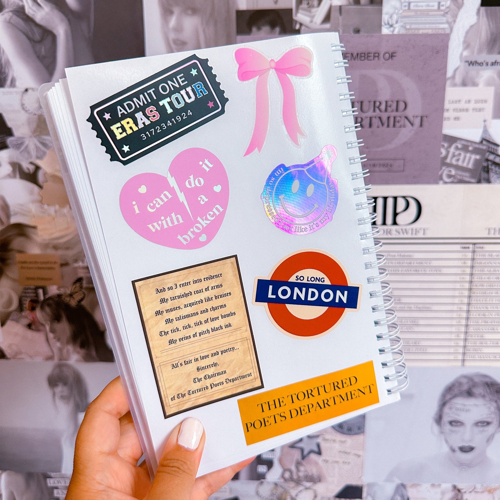 Waterproof Sticker - TTPD Manuscript – NoWhiteSpaceStickers