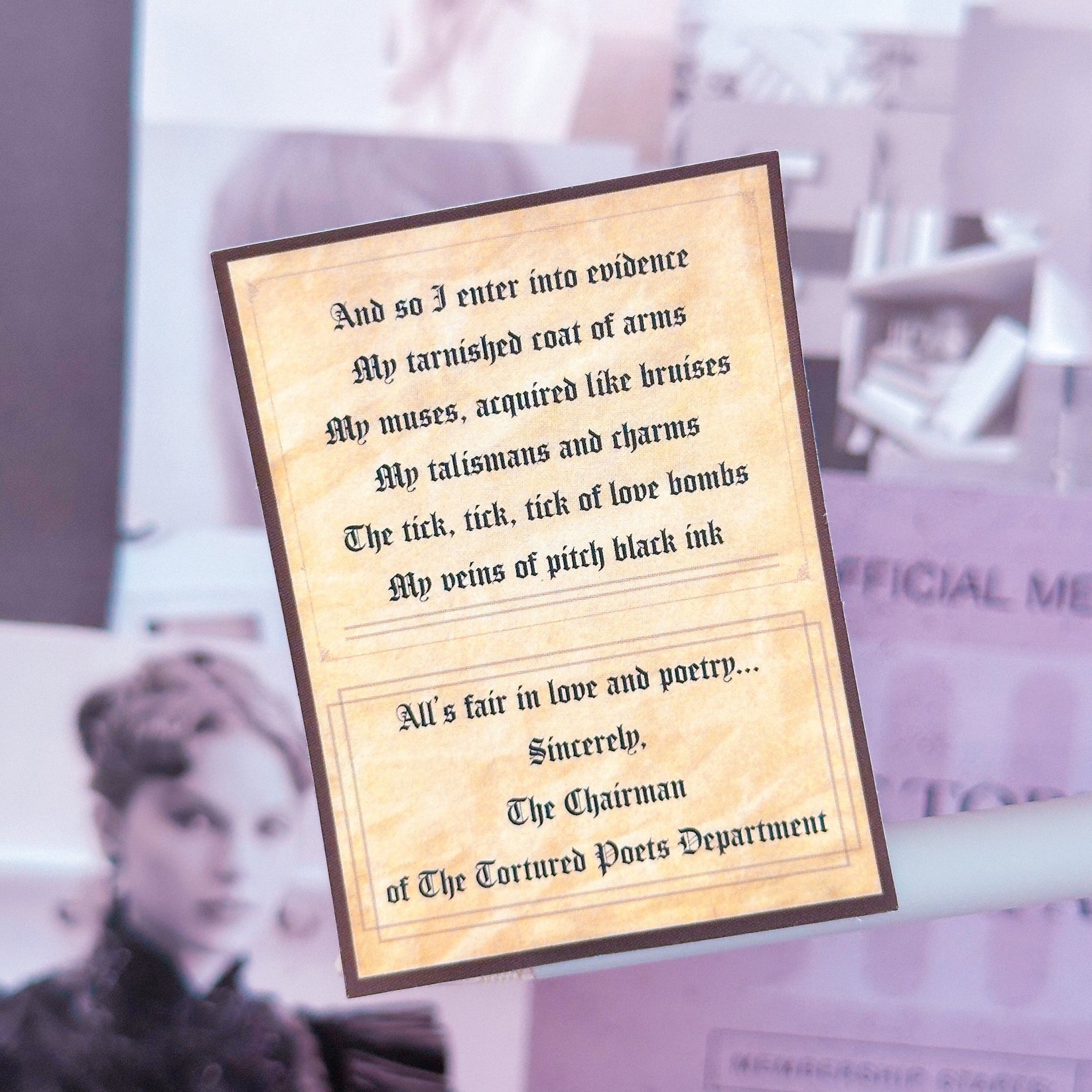 Waterproof Sticker - TTPD Manuscript – NoWhiteSpaceStickers