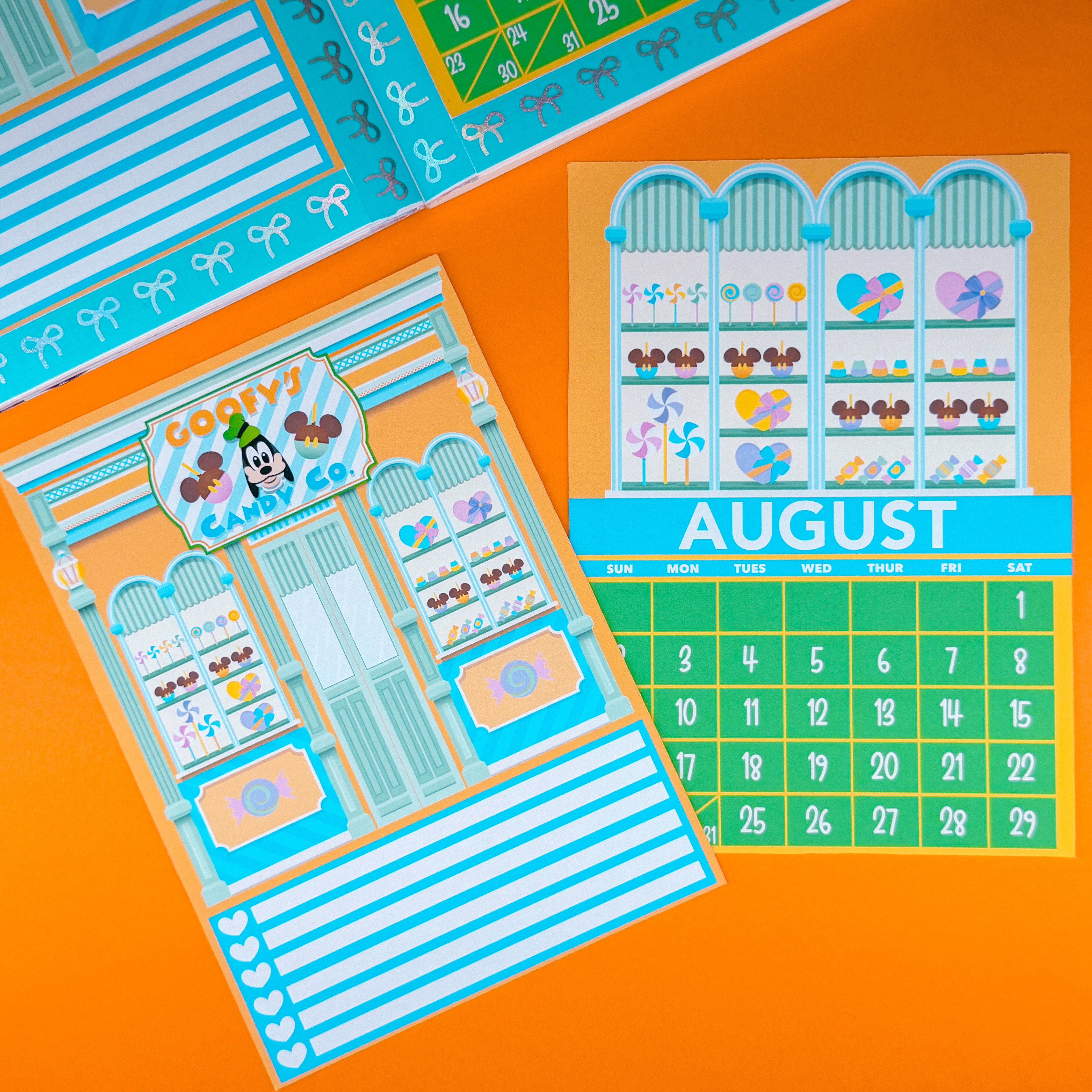 5x7 Full Page Sticker - 2026 August Calendar & Storefront (Goofy's Can ...